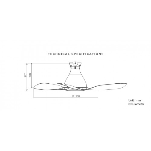 KDK Ceiling Fan (E48GP)
