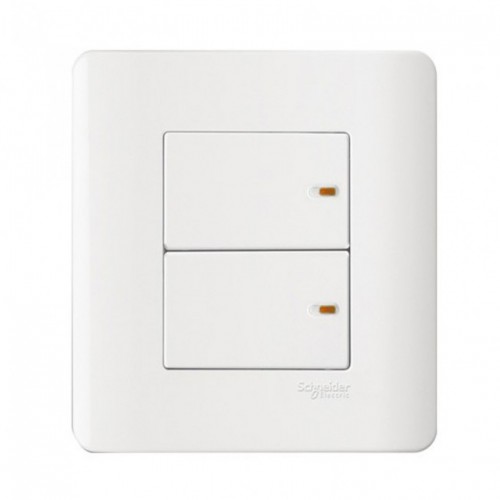 Schneider Zencelo E8432 2G 1Way Switch (White)
