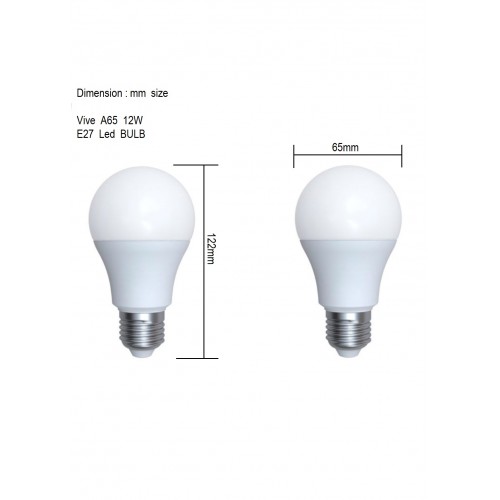 Vive A65 12W E27 LED GLS Lamp