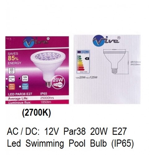 Vive Par38 12V E27 LED Lamp (IP65)