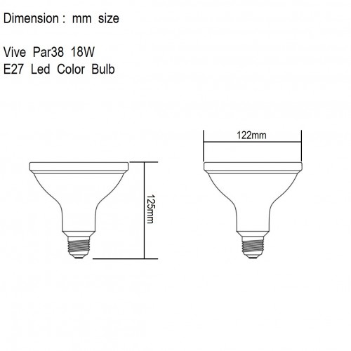 Vive Par38 18W E27 Led Lamp (IP65)